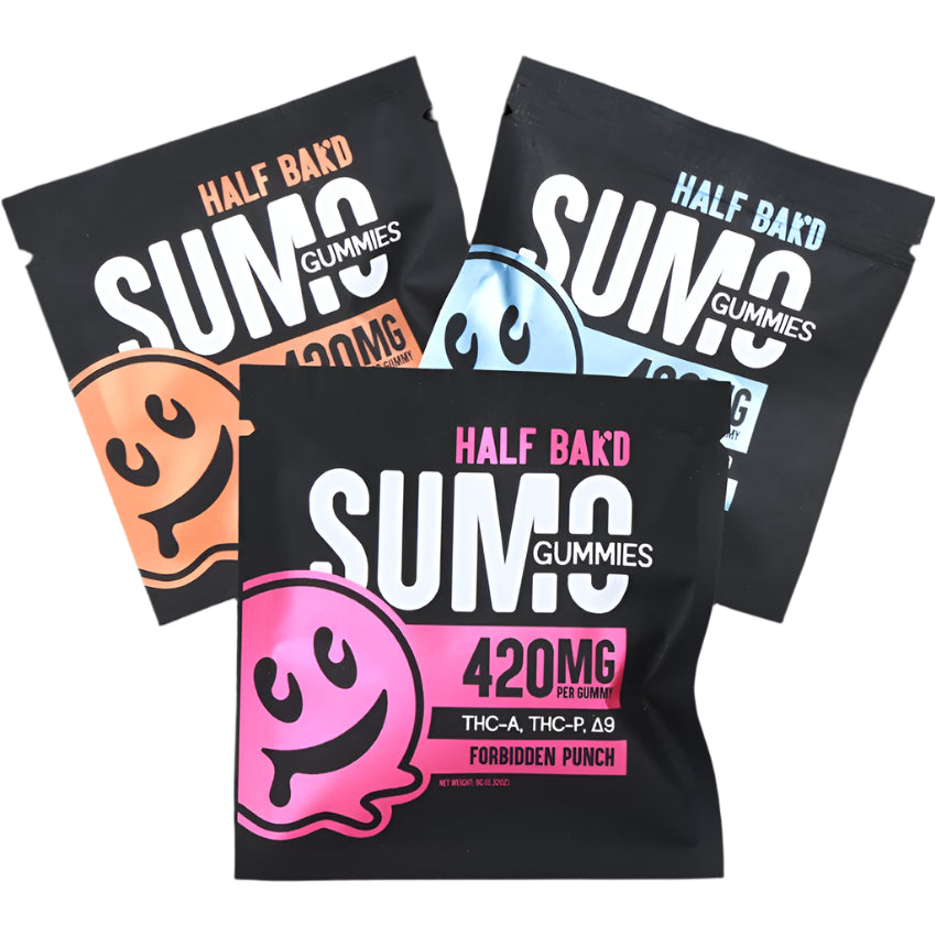 Half Bak'd Sumo THCA, THCP & D9 Gummies | 840mg | 2pc – Natural Aid ...